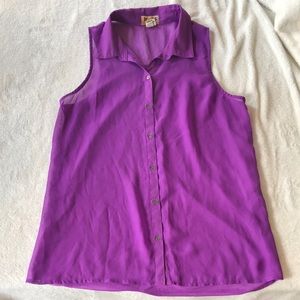 Mudd | Tops | Purple Transparent Top | Poshmark